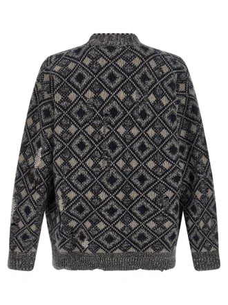 Wales Bonner Mens Multicolor Merino Wool Cardigan Clothing
