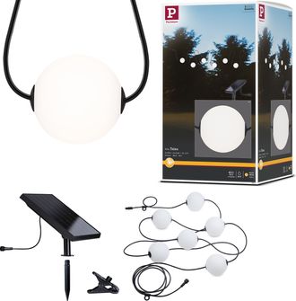 Paulmann 94911 Solar LED Lichterkette Taina Basisset IP67 3000K 5,8m 6x60lm Schwarz