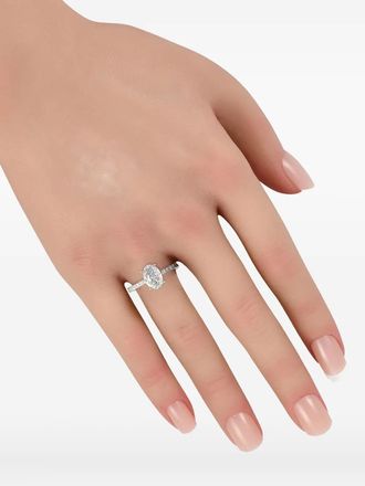 Luxury Bazaar bague en or blanc 14ct pavée de diamants - Argent