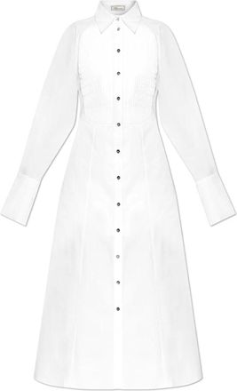 Blumarine Femme, Robes, Blanc, Taille: 36 FR Robe Avec Plis D&eacute;coratifs