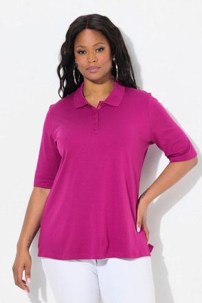 Ulla Popken Poloshirt Poloshirt Classic Pima Cotton Polokragen Halbarm