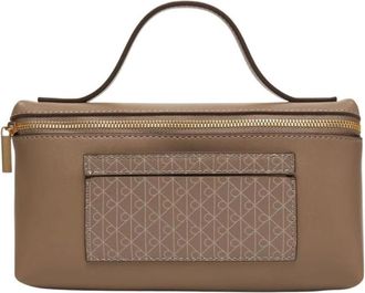 Calvin Klein Femme, Sacs, Beige, Taille: ONE Size Sac &agrave; main avec fermeture &eacute;clair