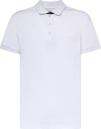 Fay Homme, Tops, Blanc, Taille: L Polo en piqu&eacute; extensible