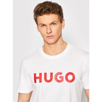 HUGO BOSS Hugo T-Shirt Dulivio 50467556 Wei&szlig; Regular Fit