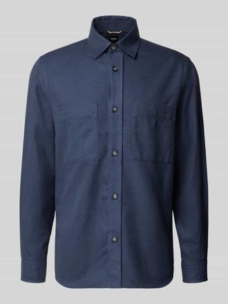 HUGO BOSS Relaxed Fit Freizeithemd aus Baumwoll-Lyocell-Mix Modell OWEN