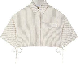 Patrizia Pepe Femme, Blouses et Chemises, Blanc, Taille: 42 FR Chemise Courte