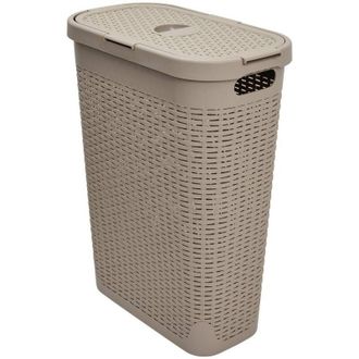 5five Simply Smart 5five Simply Smart - Corbeille slim rattan 40l lin - 5five