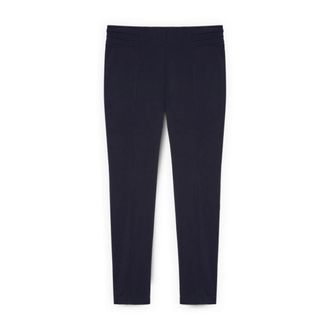 Fiorella Rubino Jeggings mit Frontfalte und dekorativen Kn&ouml;pfen - - Trousers - Damen - Blau - S
