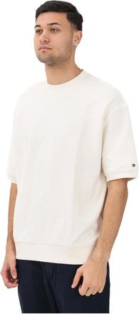 Tommy Hilfiger Homme, Tops, Blanc, Taille: S T-shirt &agrave; col rond