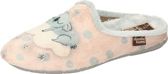 Manitu Damen home Hausschuhe, Rosa, 39 EU