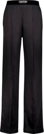 Tom Ford Femme, Pantalons, Noir, Taille: 38 FR Wide Pantalons