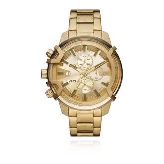 Diesel Griffed Chronograph Uhr - - Accessories - Herren - Gelb - ONE SIZE