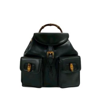 Gucci Sac &agrave; dos en cuir Pre-owned - Femme - Pre-owned - Noir - Taille: ONE Size