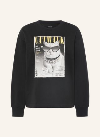 Marc Cain Sweatshirt Mit Schmuckperlen schwarz