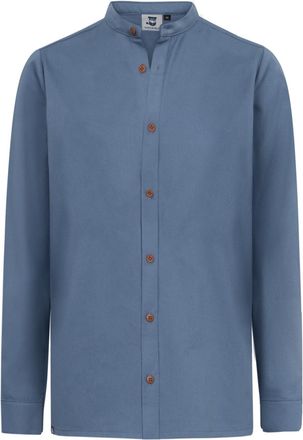 Hanseheld Stehkragen-Hemd Baumwolle Herren Jeans Blau GOTS Organic XXL | Baumwolle | Jeansblau | Hemd | Bio | Langarm