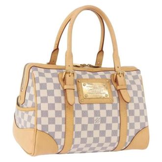 Louis Vuitton Sac &agrave; main Pre-owned en toile Damier Azur - Femme - Pre-owned - Blanc - Taille: ONE Size