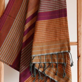 Hamamista Karawan Authentic Hamamtuch Bio Ebony - XL 100x170 cm - Saunatuch, Strandtuch, Badetuch - Pestemal aus 100% Bio-Baumwolle - gro&szlig;, leicht & saugf&auml;hig f