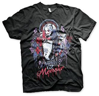 Suicide Squad Officiellement sous Licence Harley Quinn Hommes T-Shirt (Noir), X-Large