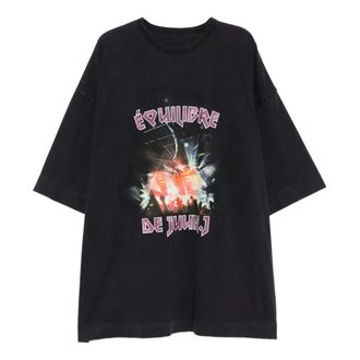 Juun.J Homme, Tops, Bleu, Taille: XS T-Shirt Equilibre Rock Juun.J