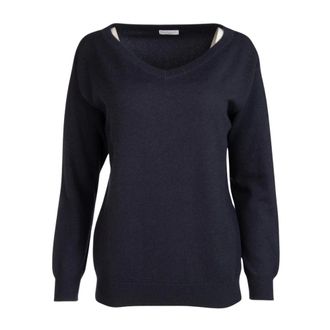 Brunello Cucinelli Damen, Strickwaren, Blau, MGr&ouml;&szlig;e