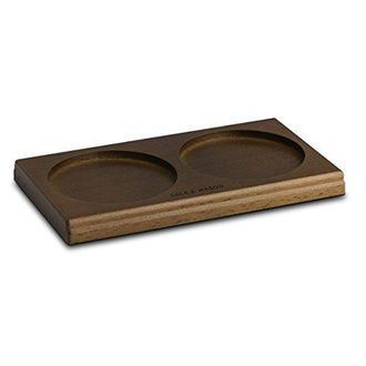 Cole & Mason Holztablett f&uuml;r M&uuml;hlen 17 x 11 cm, Tablett f&uuml;r Salz- und Pfefferm&uuml;hlen, Serviertablett/Untersetzer aus Holz, K&uuml;chenaccessoire f&uuml;r Gew&uuml;rzm&uuml;hlen, Nussba