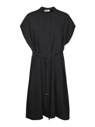 Herno Robe Au Genou - Noir