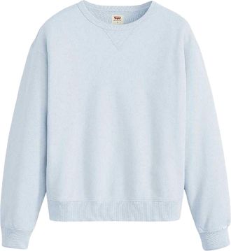 Levi's Heritage Sweatshirt f&uuml;r Damen, &Uuml;berschnittene Schulter, Lang&auml;rmlig (Niagarablau)