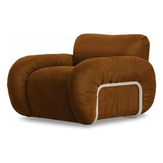HKliving Fauteuil lounge en velours Arc HKliving