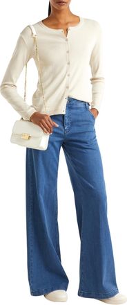 Benetton Damen Maglia COREANA M/L 1091D5558 Cardigan Sweater, Beige Chiaro 152, XS