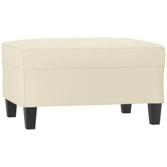 vidaXL Repose-pied Cr&egrave;me 70x55x41 cm Similicuir