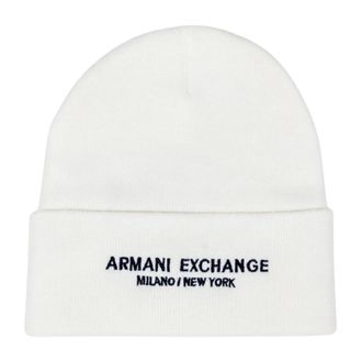 A|X Armani Exchange Homme, Accessoires, Beige, Taille: ONE Size Béret Laine Blanc Urbain