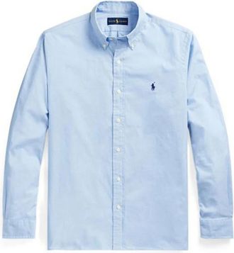 Polo Ralph Lauren Homme, Chemises, Bleu, Taille: L Chemise Oxford Stretch Coupe Sur Mesure