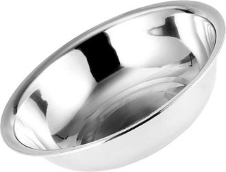 Cabilock Dicker Edelstahl Waschbecken Metallbecken 34cm Salatsch&uuml;ssel K&uuml;chenbecken Mit Glatten Kanten Multifunktionales Obst Und Gem&uuml;sewaschbecken