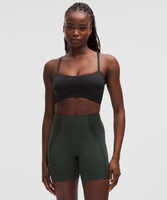 lululemon Brassière de yoga satinée à fines bretelles Maintien léger, bonnets C et D pour Femmes - Taille 10