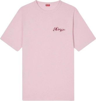 Kenzo Homme, Tops, Rose, Taille: S T-shirt Logo Brod&eacute;