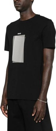 HUGO BOSS Homme, Tops, Noir, Taille: 3XL T-shirt &agrave; imprim&eacute; graphique