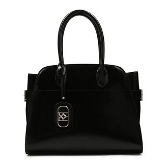 Kazar Elegante starre Handtasche mit Griffen - - Bags - Damen - Schwarzk - ONE SIZE