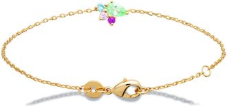 Brillaxis Bracelet plaqué or oxydes colorés 18cm