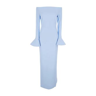 Solace London Anica Langes Kleid - - Dresses - Damen - Blau - S