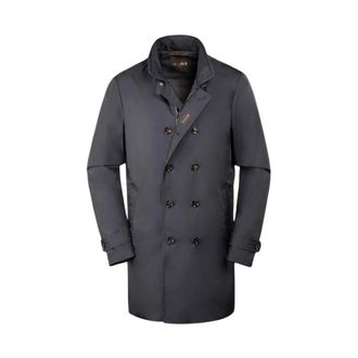 Moorer Homme, Manteaux, Bleu, Taille: XS Trench-coat doubl&eacute; crois&eacute;