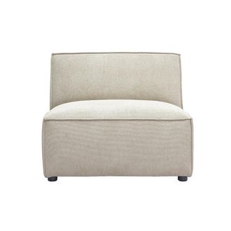 Miliboo Modul, gerade, f&uuml;r Sofa, Chenille-Stoff, Beige, Split