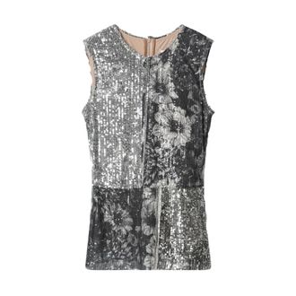 Maison Margiela Femme, Tops, Multicolore, Taille: 40 FR Haut Floral avec Sequins