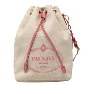 Prada Pochette en toile Pre-owned - Femme - Pre-owned - Beige - Taille: ONE Size