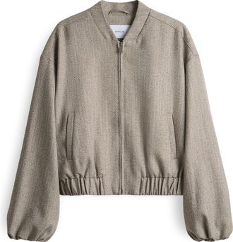 OPUS Damen Jacke | JALEA Herringbone Regular Blouson im Fischgratmuster Macadamia, 40