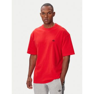 adidas T-Shirt Trefoil Essentials HZ1003 Rot Loose Fit