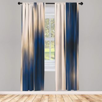 Abakuhaus Erdfarben Vorhänge, Abstrakt Modernes Design Ombre Inspired Farbübergänge glätten, Fensterbehandlungen 2 Panel Set für Wohnzimmer Schlafzimmer Dekor, 