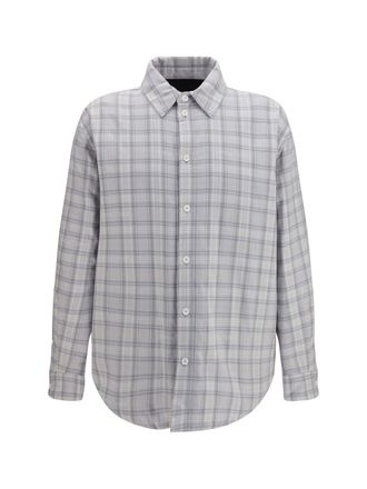 Off-white Mens Padded Flannel Jacket Light Grey Outer: Cotton