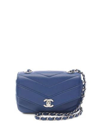 Chanel petit sac porté épaule Flap (2017-2018) - Bleu