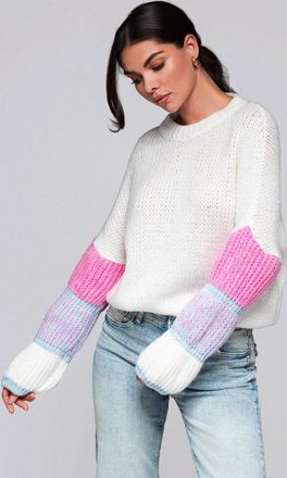 Ombre Rundhalspullover Pullover mit Farbverlauf