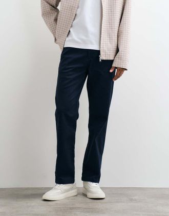 Selected Ausgew&auml;hlte Hose mit geradem Schnitt in Marineblau